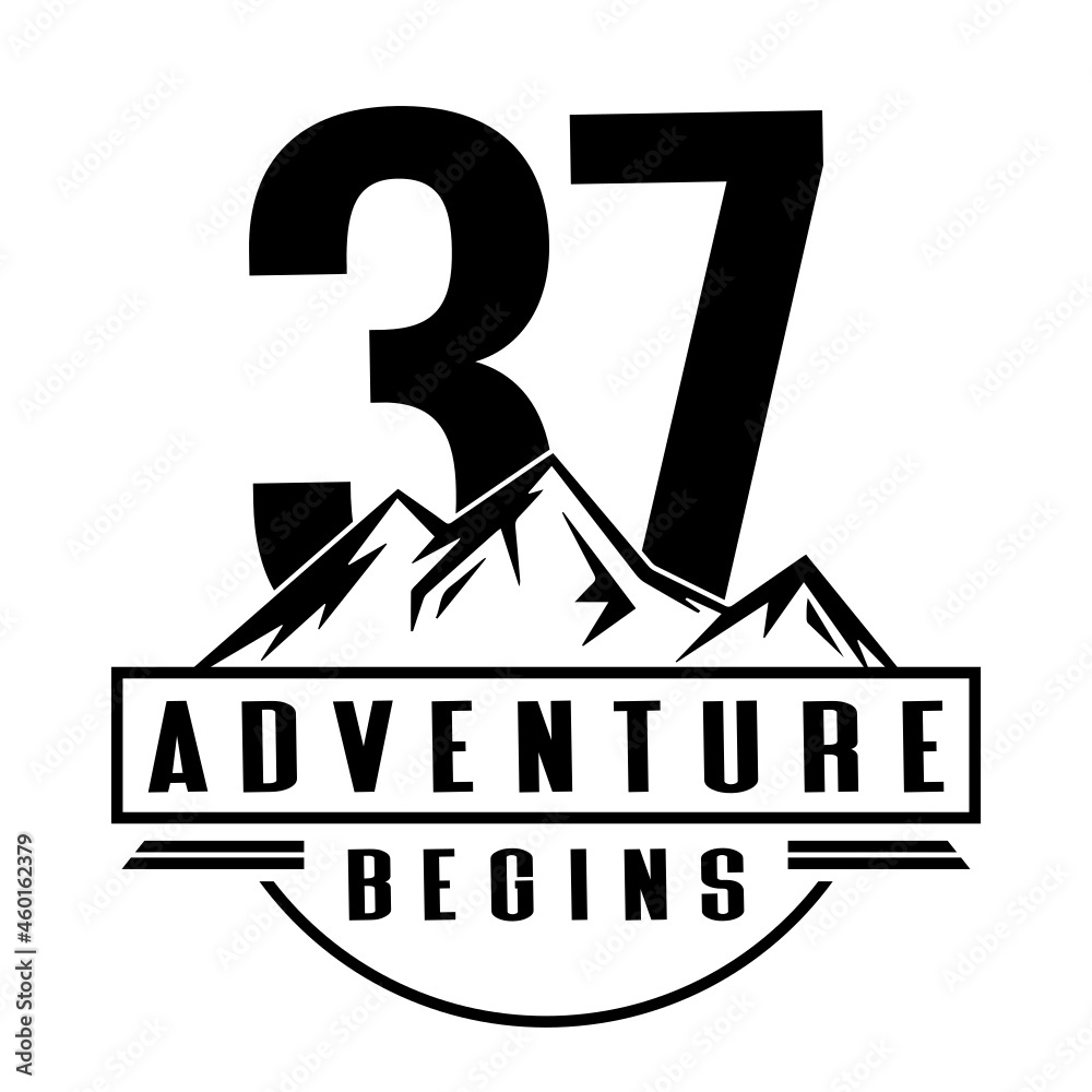 37 Adventure Begins, 37th Birthday thirty seven Birthday, birthday ...