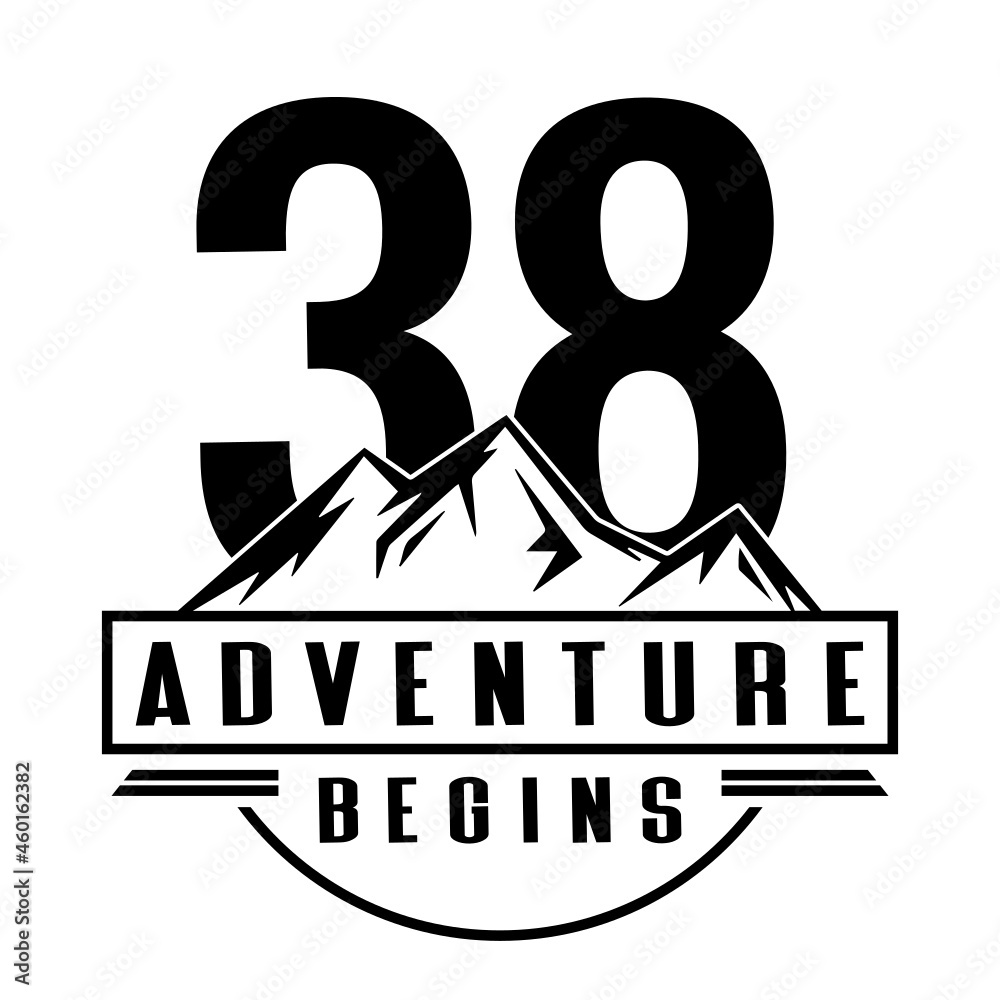 38 Adventure Begins, 38th Birthday thirty eight Birthday, birthday ...