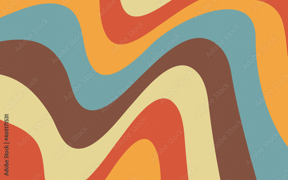 Psychedelic groovy retro background Stock Vector | Adobe Stock