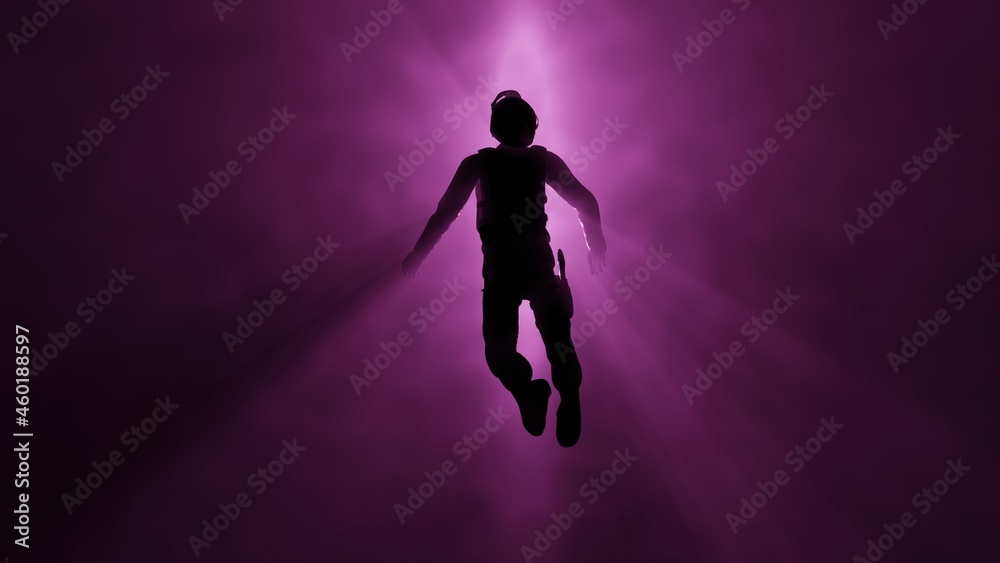 Floating Person Silhouette