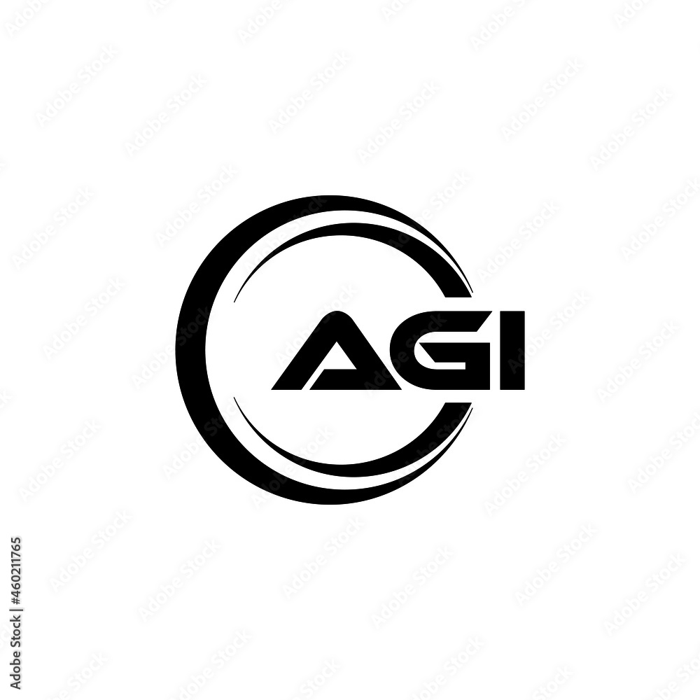 AGI letter logo design with white background in illustrator, vector ...
