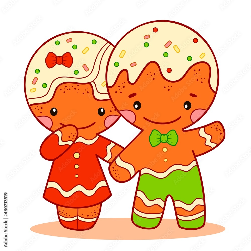 Christmas cartoons clip art. Christmas Gingerbread man clipart vector ...