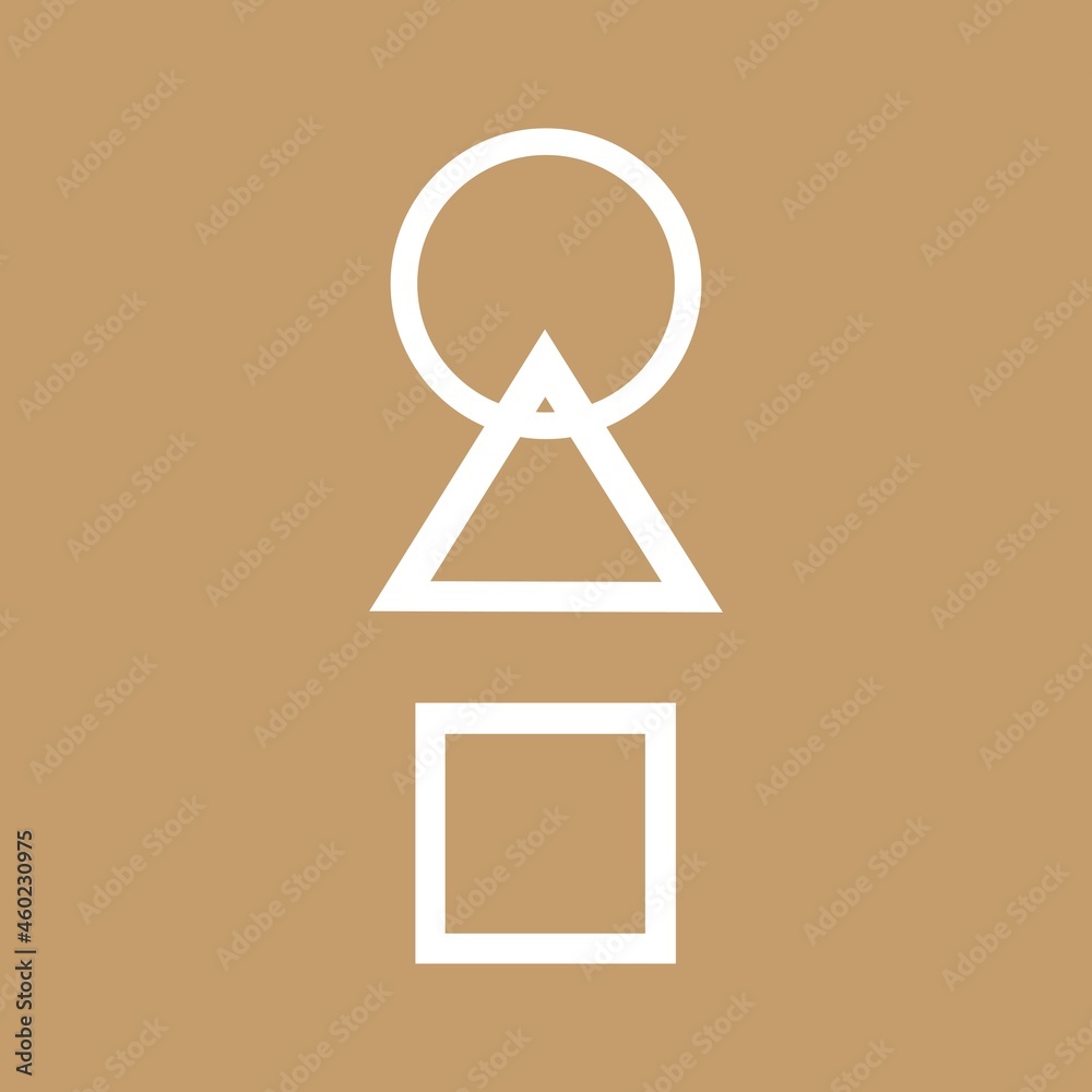 Three symbol round, triangle and square. vector illustration. Stock ...