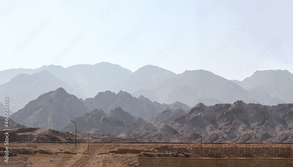 Wadi Rum Desert, Wadi Al Arab, on the border of Israel and Jordan, near ...