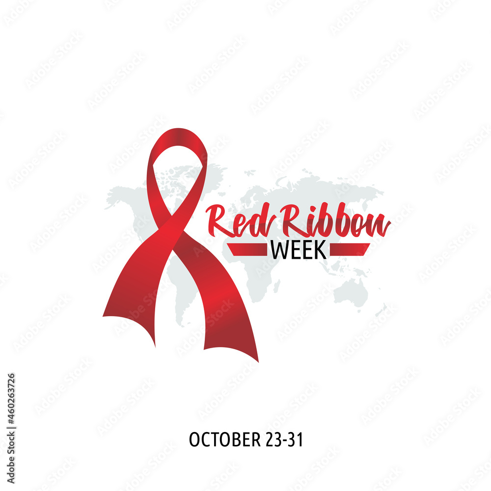 Red Ribbon Week Vector