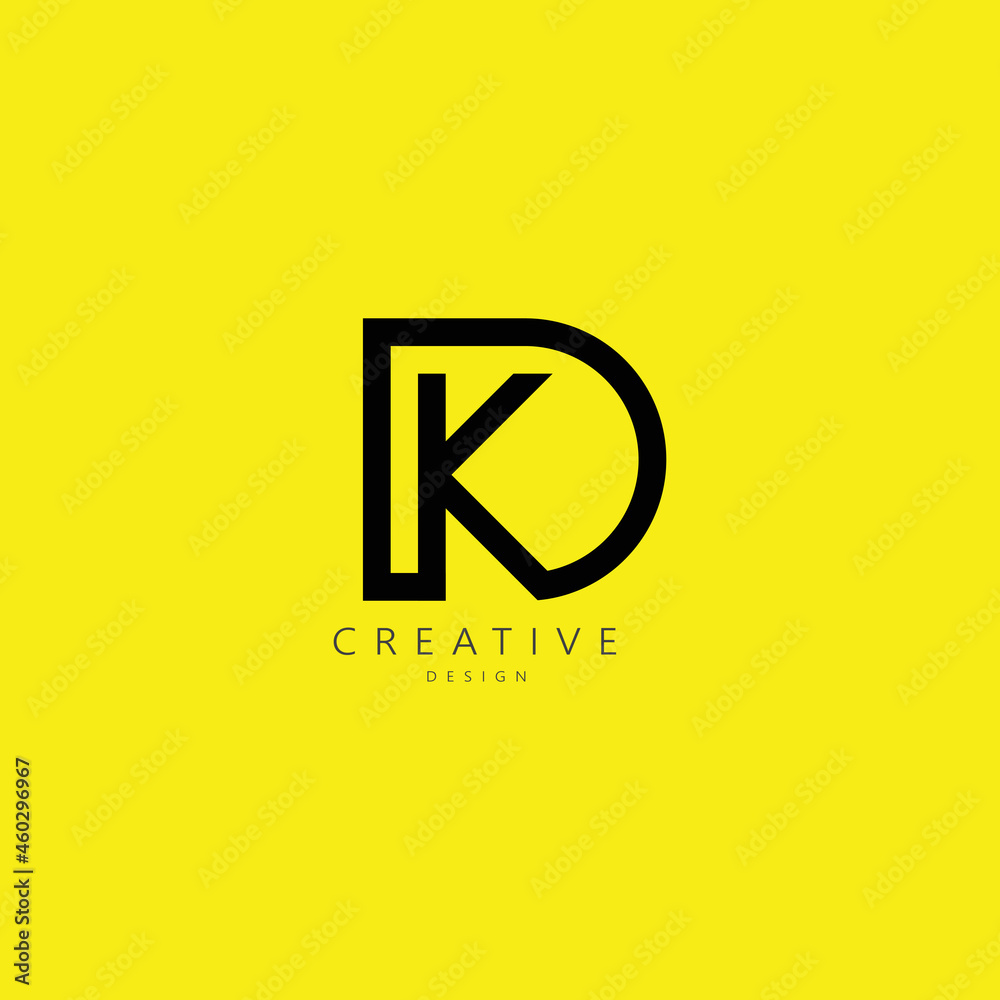 Letter D and K Logo. Creative and Minimalist Letter DK KD Logo Design ...