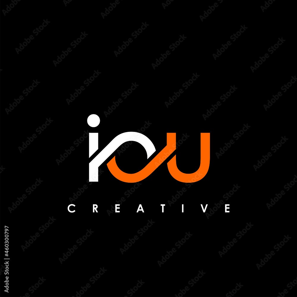 IOU Letter Initial Logo Design Template Vector Illustration Stock ...