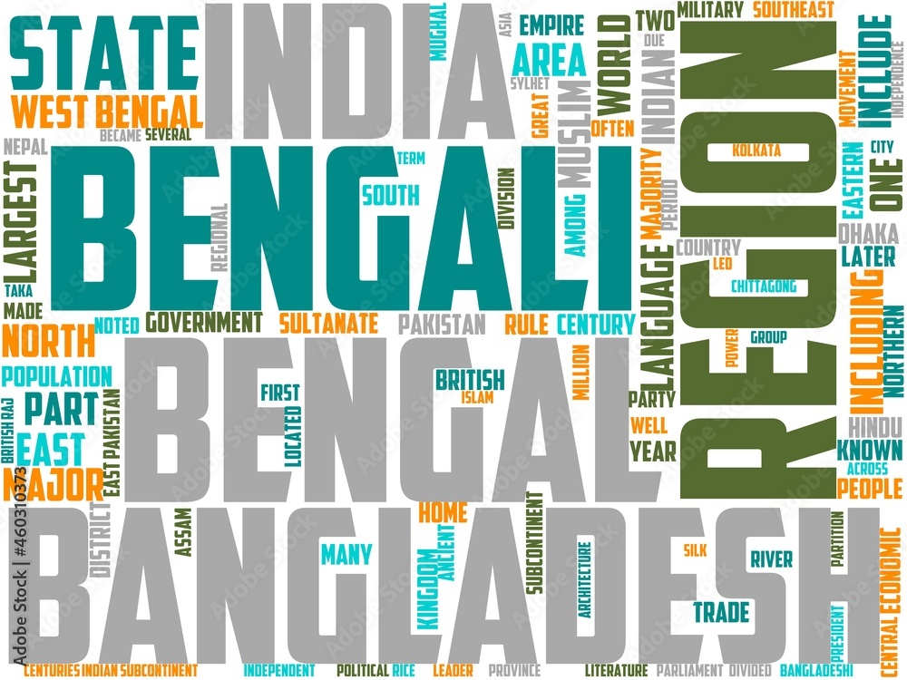 bengali typography, wordcloud, wordart, traditional,illustration ...