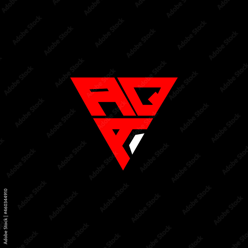 Vecteur Stock AQA letter logo design on black background. AQA creative ...