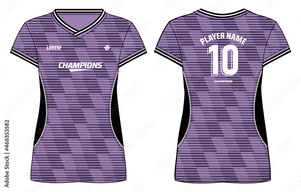 Women Sports Jersey t-shirt design with abstract halftone pattern ...