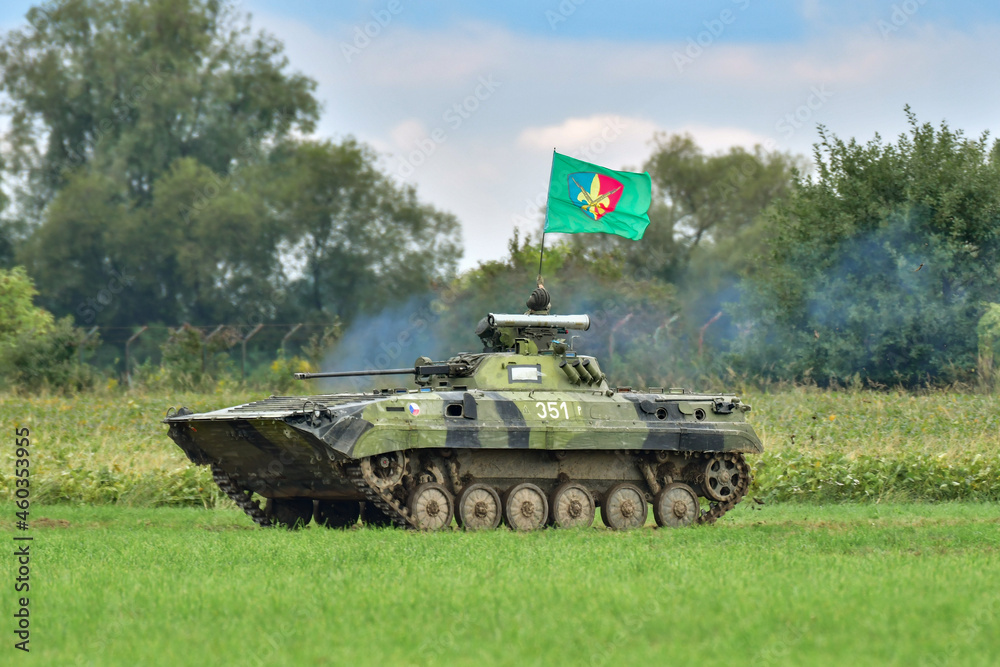 NATO DAYS, OSTRAVA, Czech republic-September, 18,2021: Tank BMP-2 Czech ...