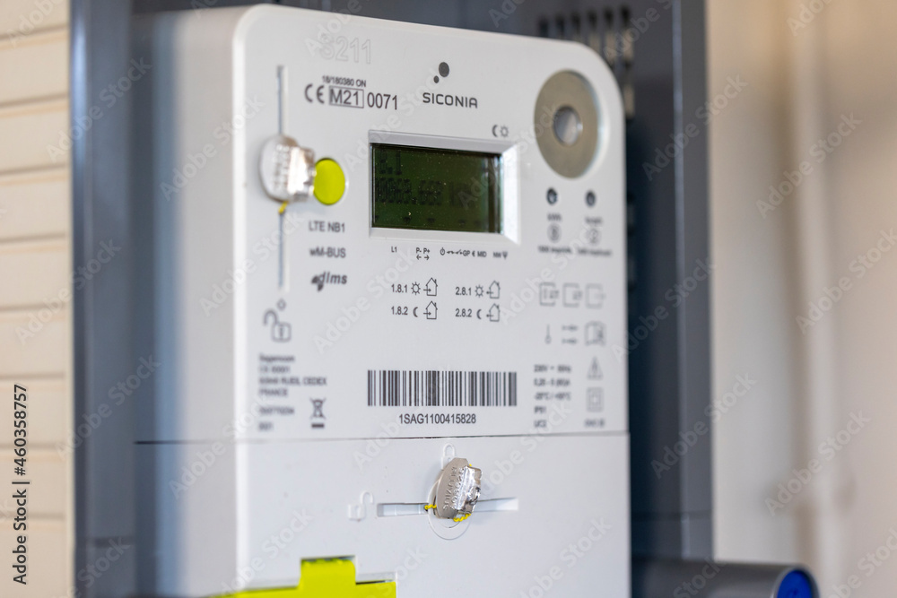 Brecht, Belgium - October 1: Close up of a new installed Belgian ...