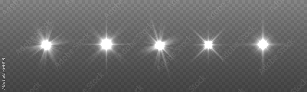 Bright star. Sparkling magical dust particles. White glowing light ...