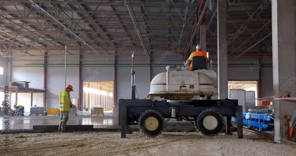 Stockvideo At a construction site in a workshop under construction ...