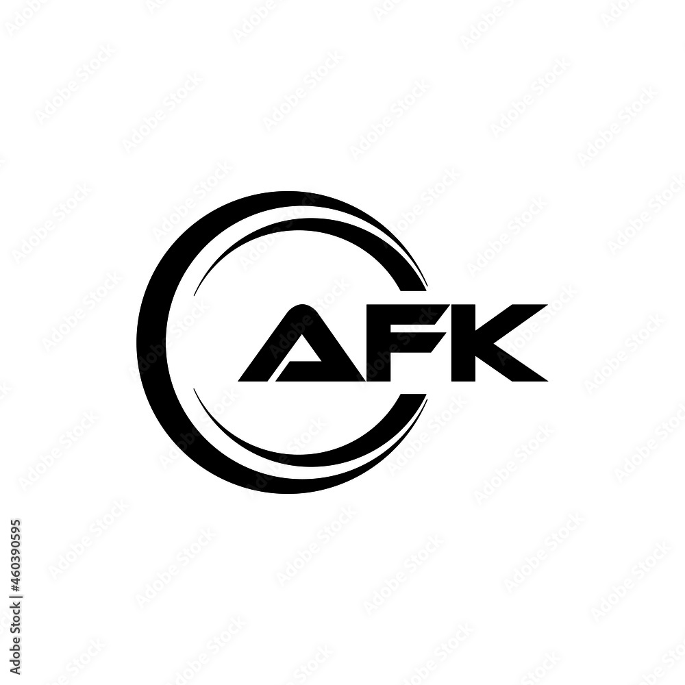 AFK letter logo design with white background in illustrator, vector ...