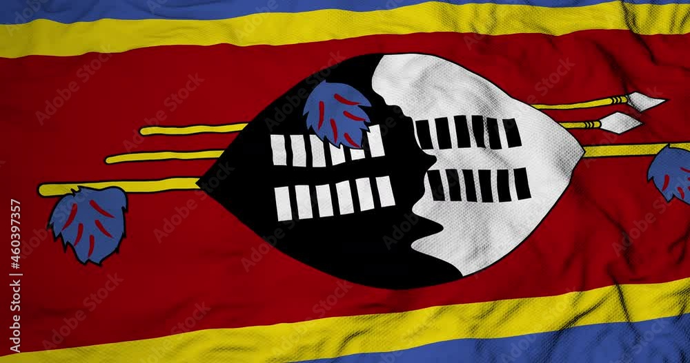 Full frame 3D animation of a Swaziland flag waving. Stock-Video | Adobe ...