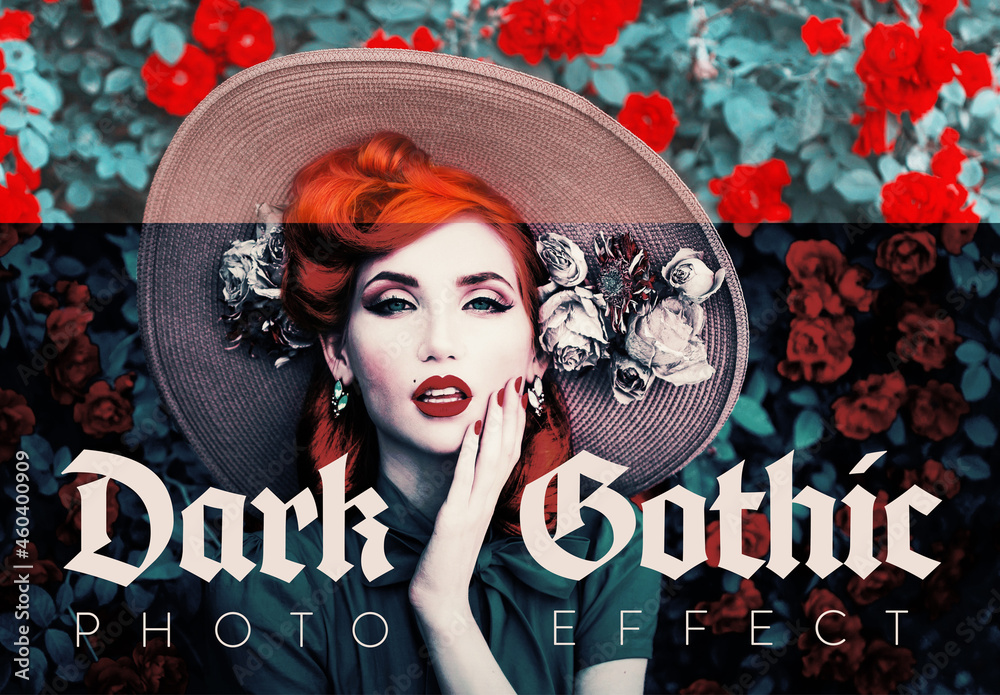 Dark Gothic Photo Effect Stock Template | Adobe Stock