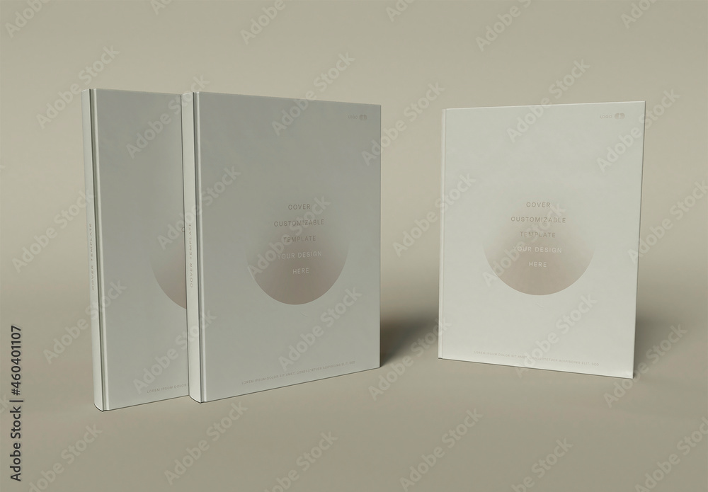 Three Book Covers Mockup Stock Template | Adobe Stock