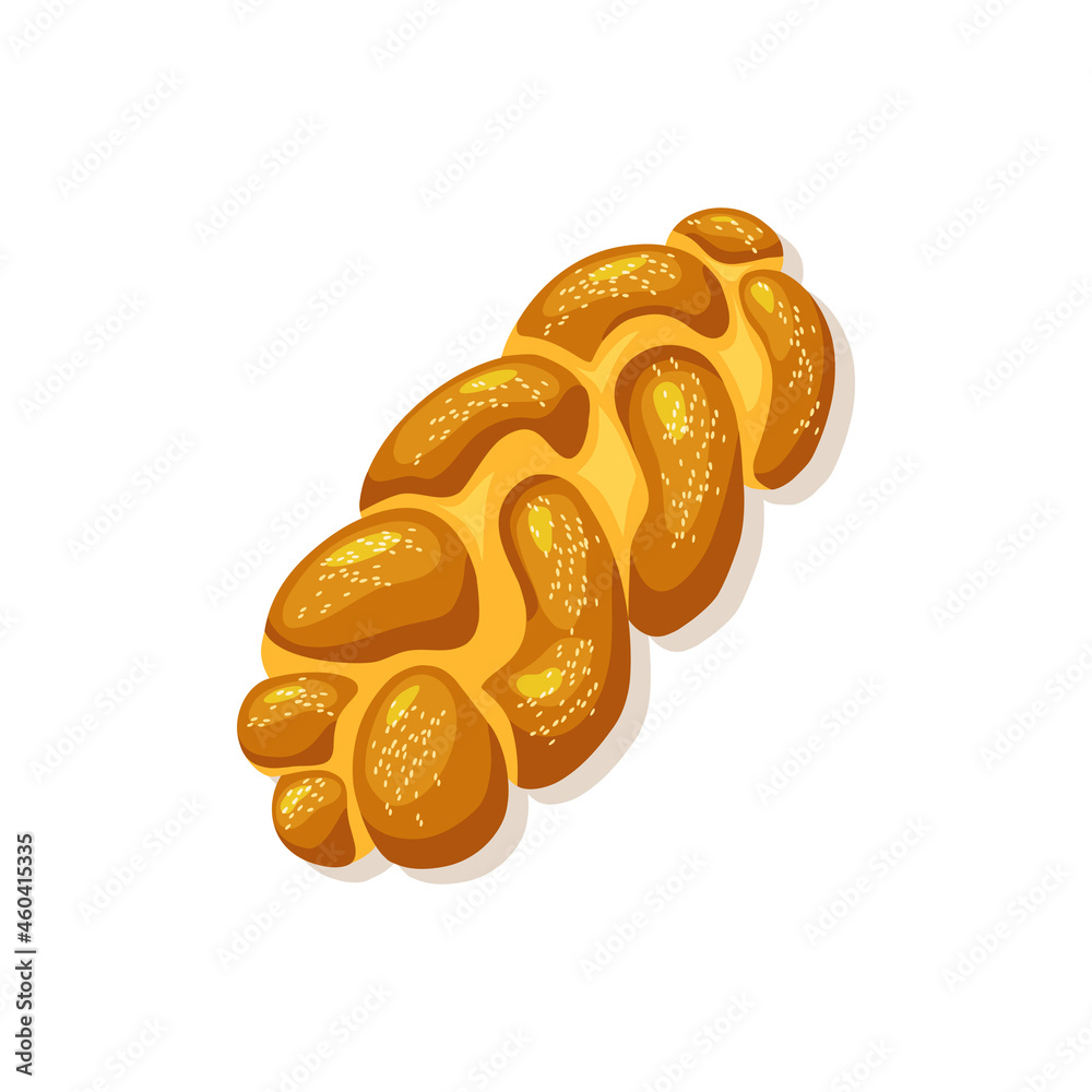 Challah, holiday jewish braided loaf on isolated background. Saturday ...