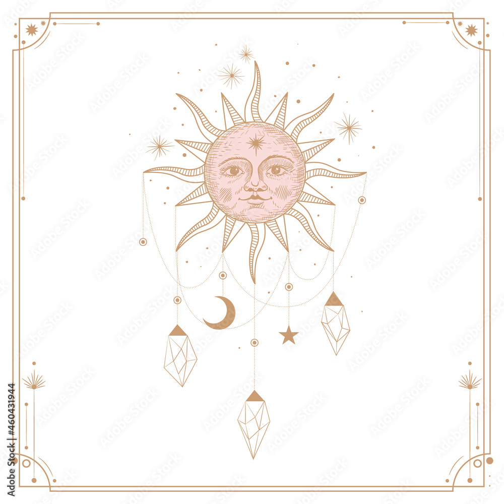 Vector illustration set of moon phases. Different stages of moonlight ...