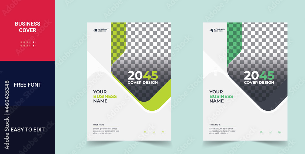 Portfolio geometric design vector set. Abstract blue liquid graphic ...