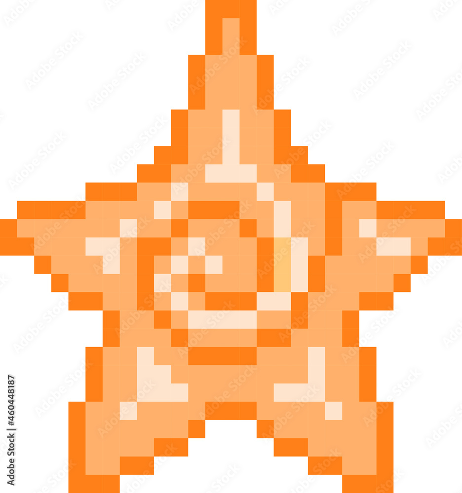 Star pixel art. vector illustration Stock Vector | Adobe Stock