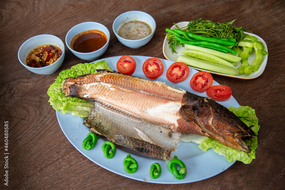Grilled Snakehead Fish Stock Photo | Adobe Stock