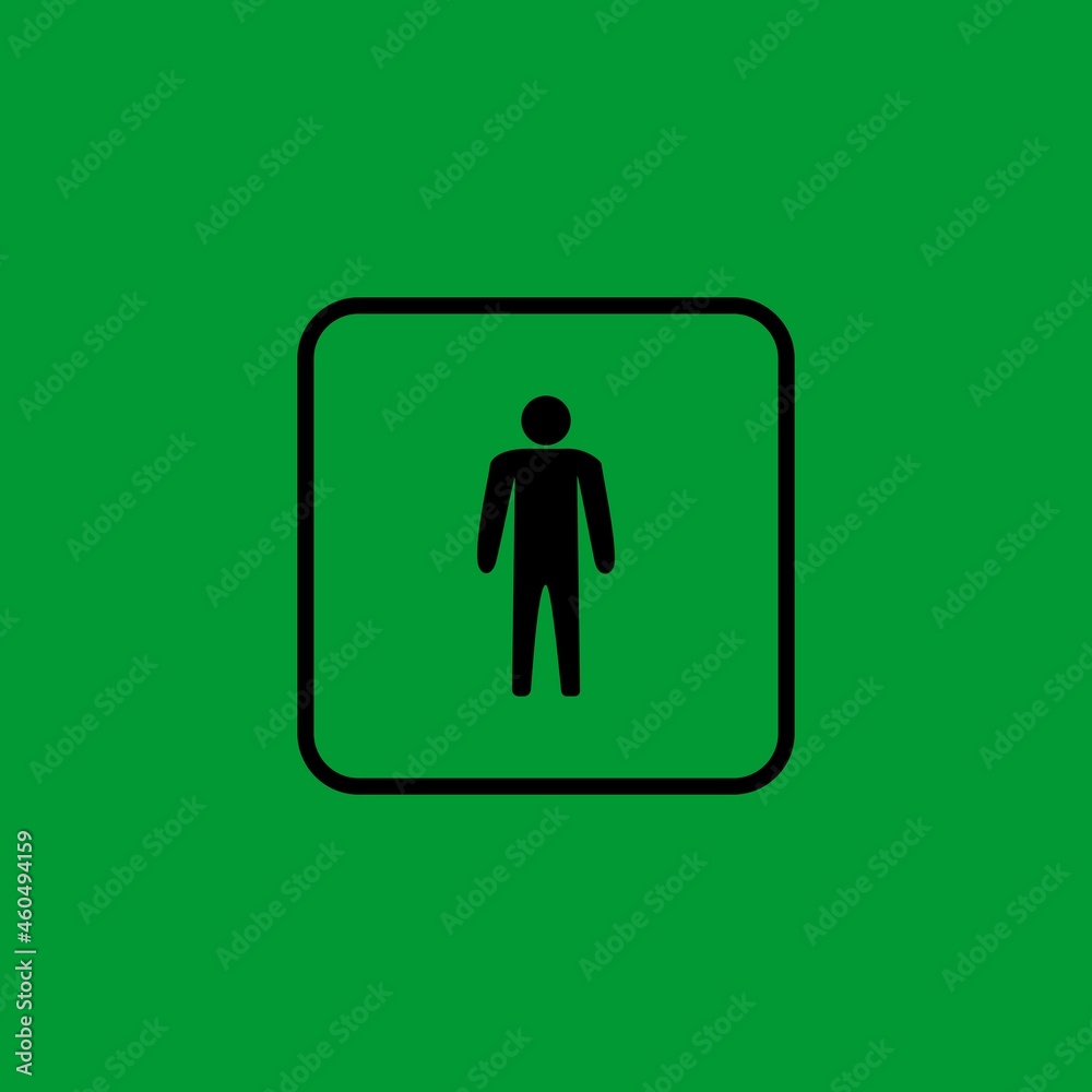 man room sign icon, man toilet sign icon, man restroom symbol vector ...
