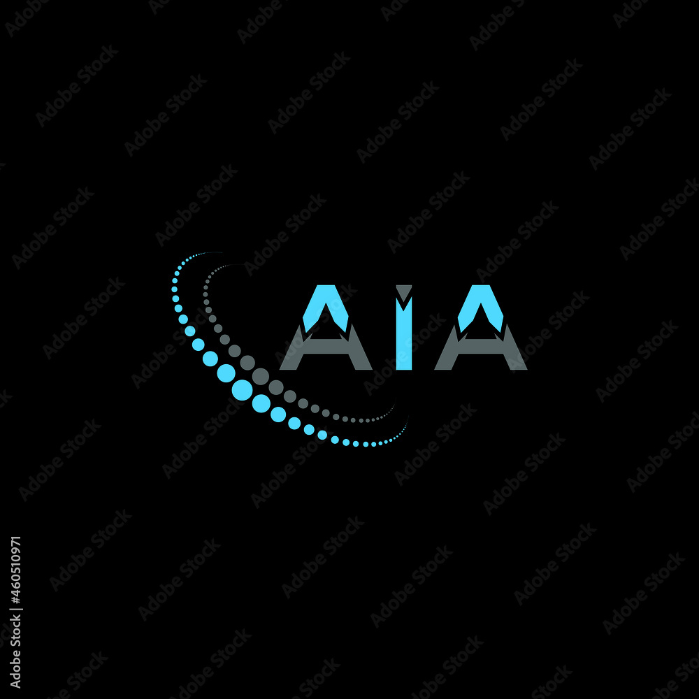 AIA letter logo design on black background. AIA creative initials ...