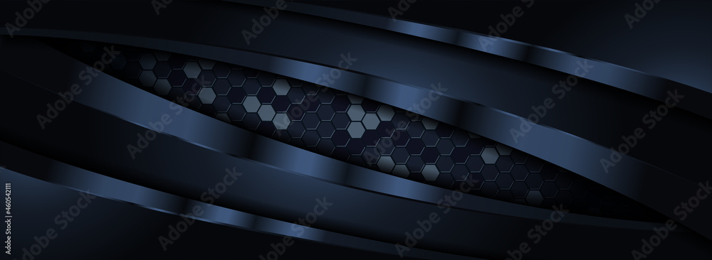 Abstract Dark Navy Background with Various Shape Combination. Usable ...