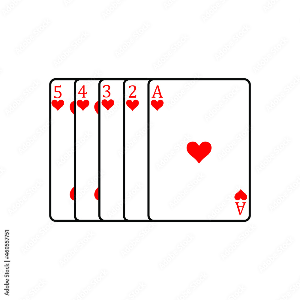 Cards rummy symbols, Vector illustration poker card symbols straight ...
