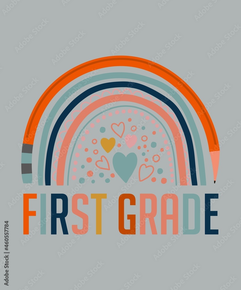 1st Grade Squad Teacher Student Team t-shirt - vector design ...