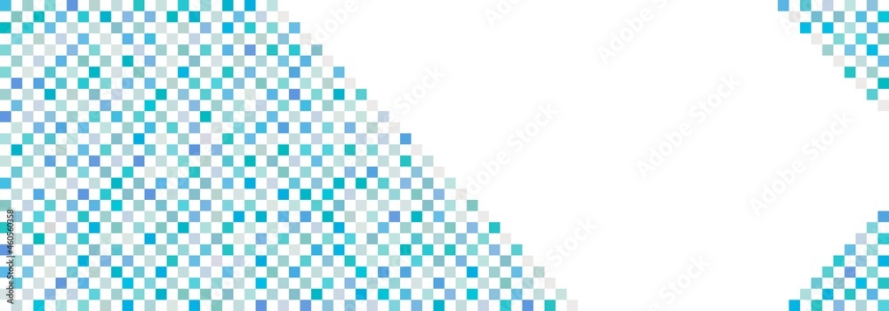 abstract blue green tone mosaic frame background with space ...