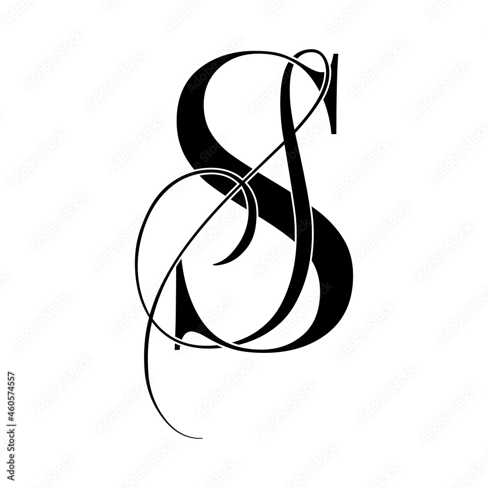 ss, ss, monogram logo. Calligraphic signature icon. Wedding Logo ...