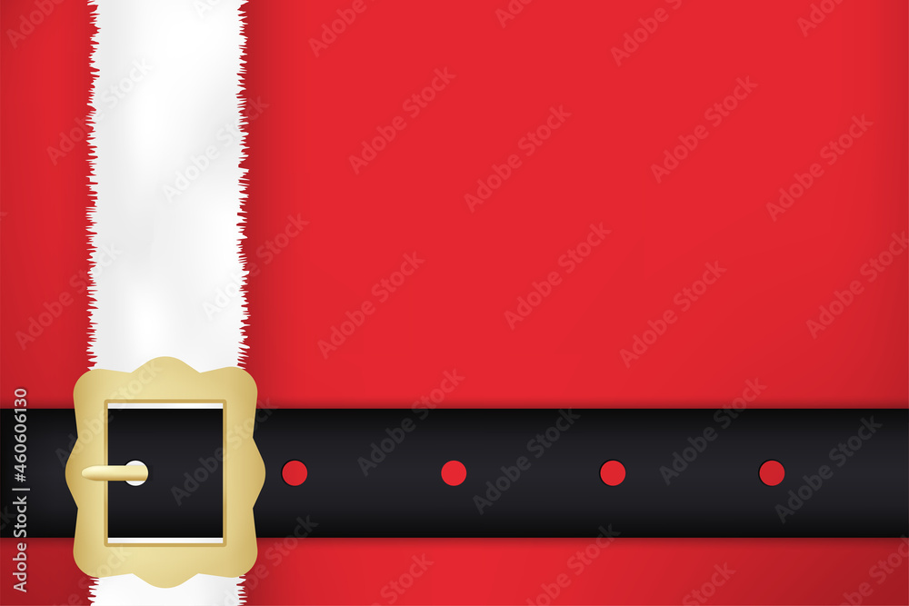 Santa claus belt and coat. Christmas card design. Stock Illustration ...