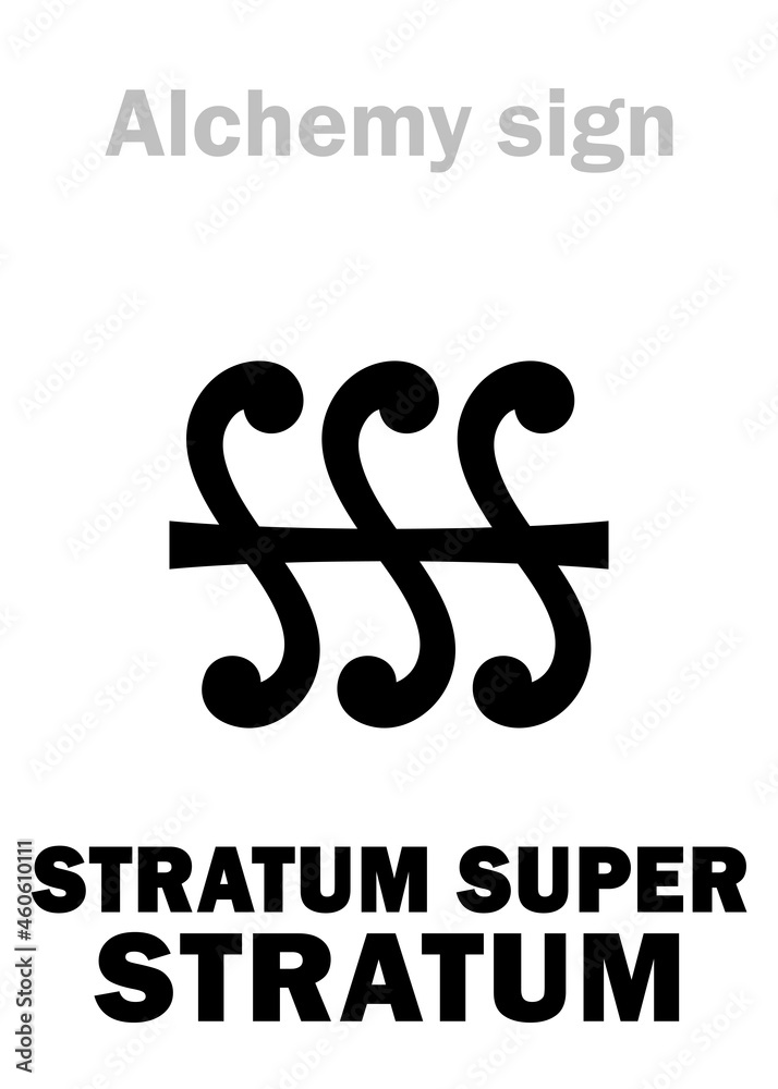 Alchemy Alphabet: STRATUM SUPER STRATUM (i.e. in Latin: «Layer on Layer ...