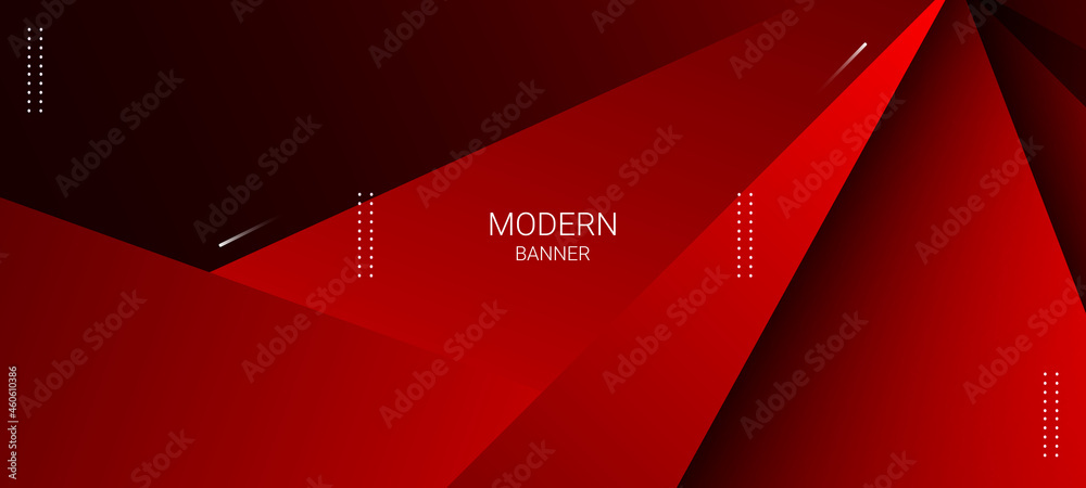 Abstract red geometric gradient illustration pattern background Stock ...