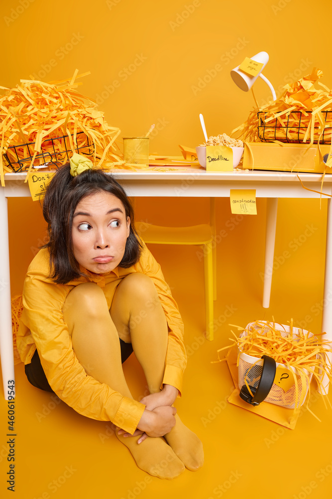 Upset lonely girl feels unhappy has broken heart after break up with ...