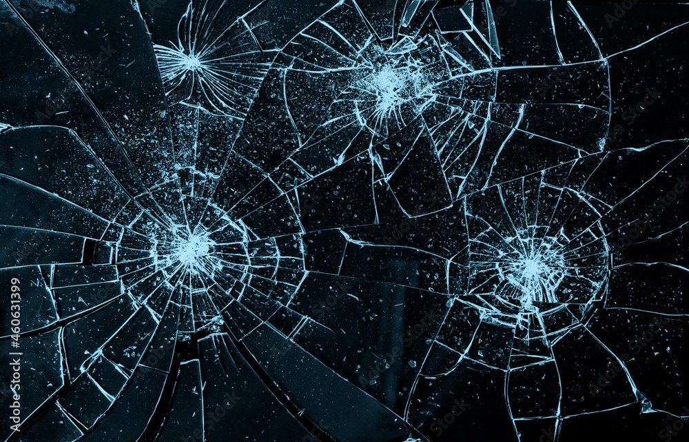 Broken glass window. Isolated realistic cracked glass effect Stock ...