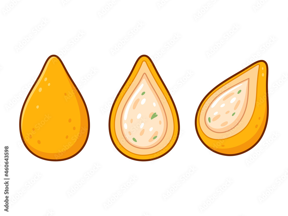 Vetor de Coxinha Brazilian food drawing do Stock | Adobe Stock