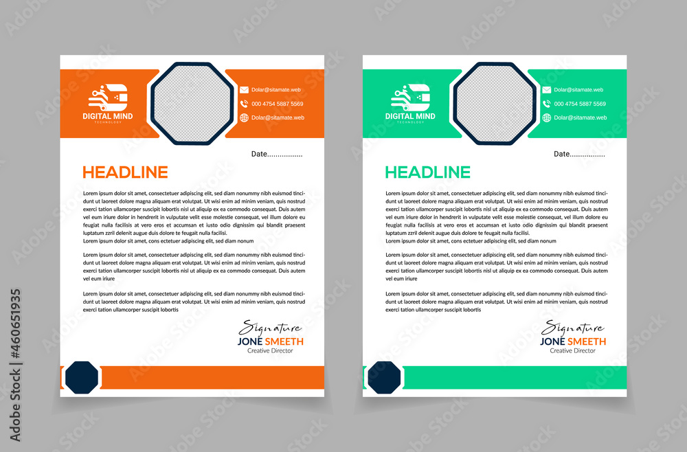 Letter Head Design, Business latter head Pad Design. Stock Vector ...