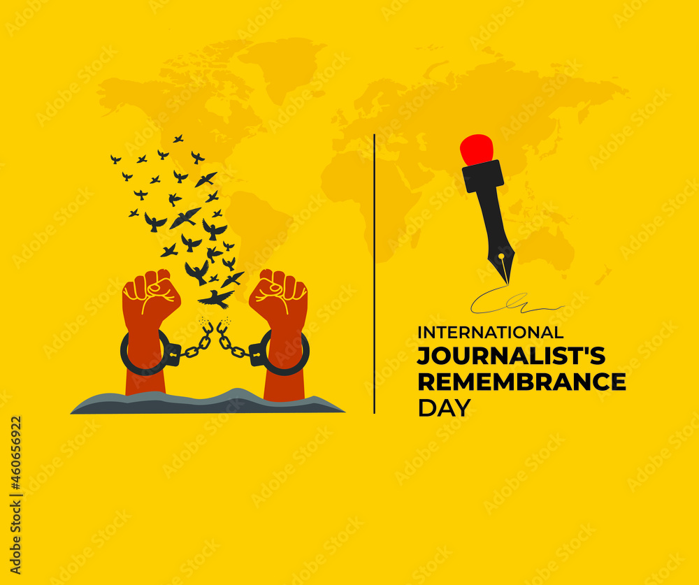 International Journalist's Remembrance Day With Microphone and pen ...