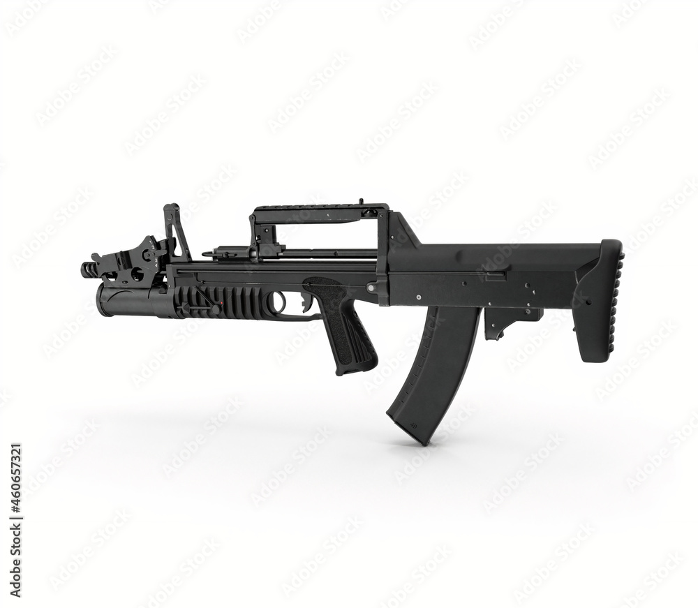 Amphibious Assault Rifle. ADS (Russian Assault Gun) isolated on white ...