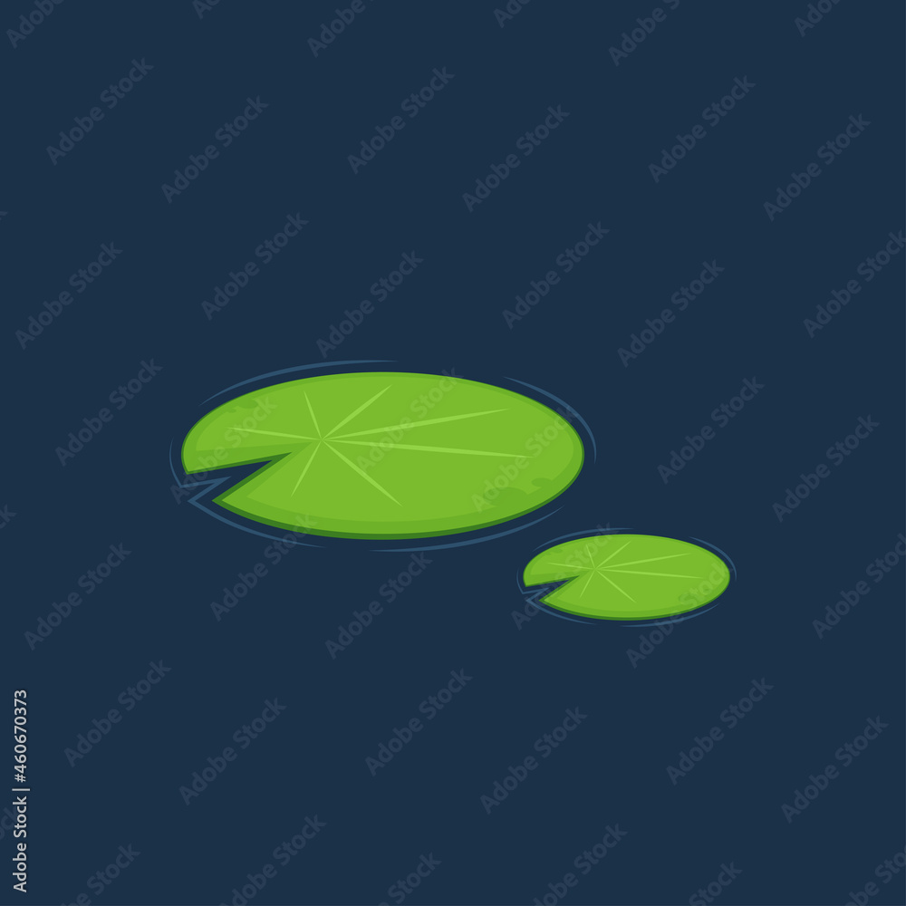 Lily pad vector. Lily pad logo design. Stock Vector | Adobe Stock