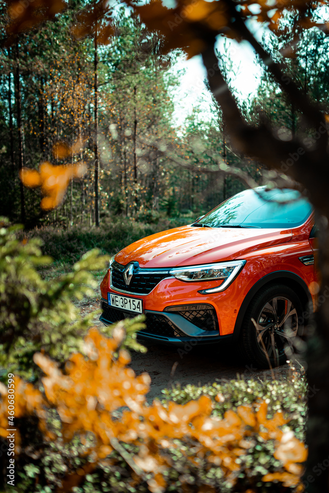 Riga, Latvia - 01.10.2021: Renault Arkana RS-line is a compact ...