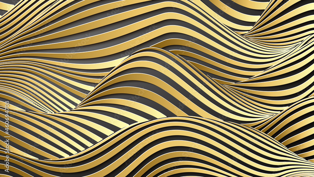 Luxury gold background. Wavy gold landscape consept of gold vector ...