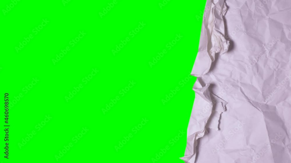 Stop motion white paper transform on green background, stop motion ...