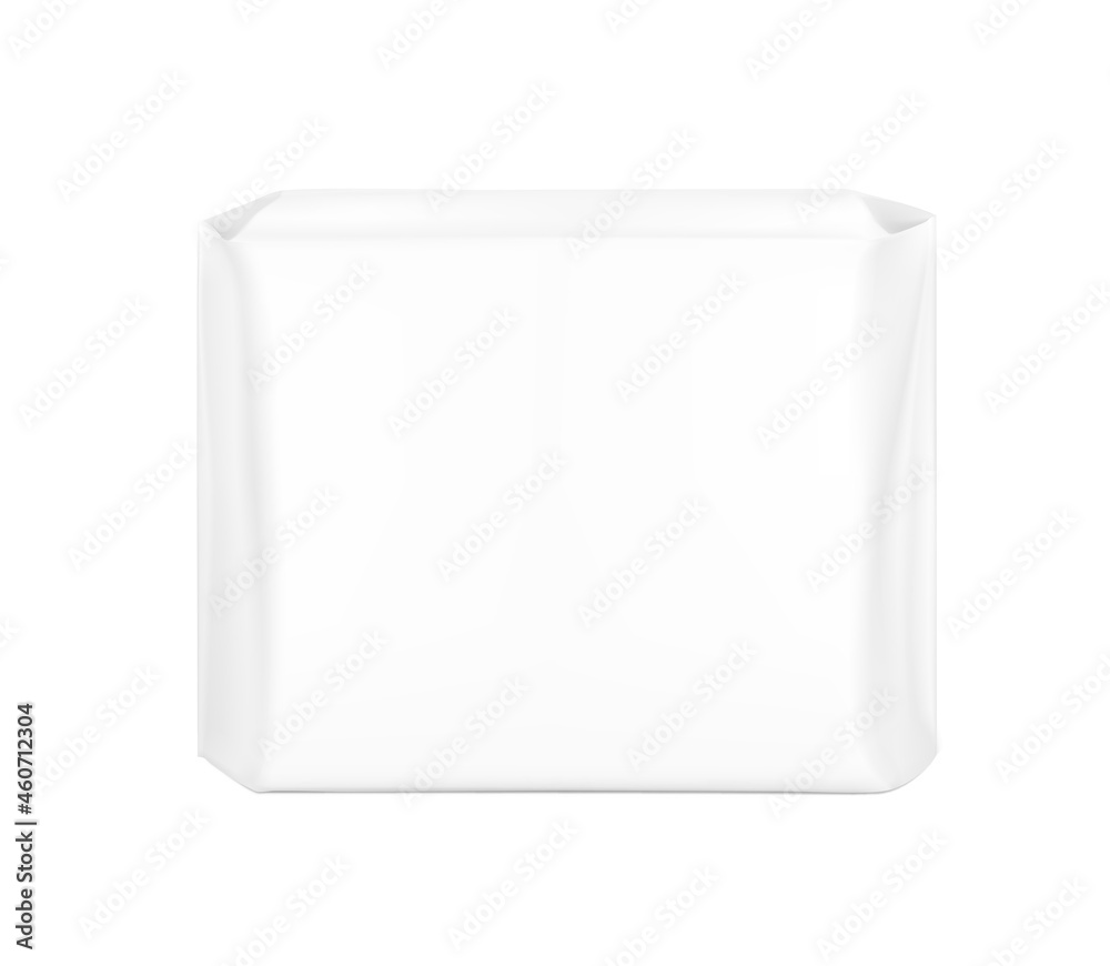 High realistic package bag mockup. Vector illustration isolated on ...