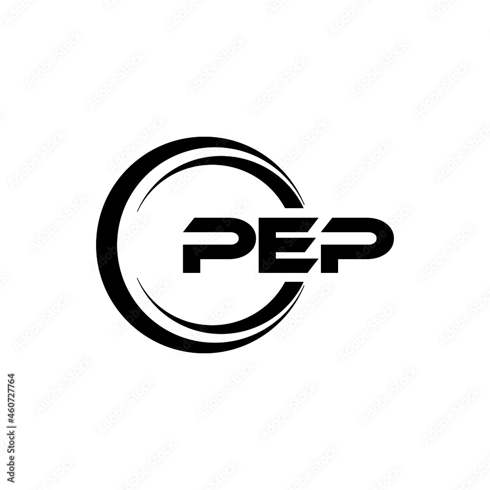 PEP letter logo design with white background in illustrator, vector ...