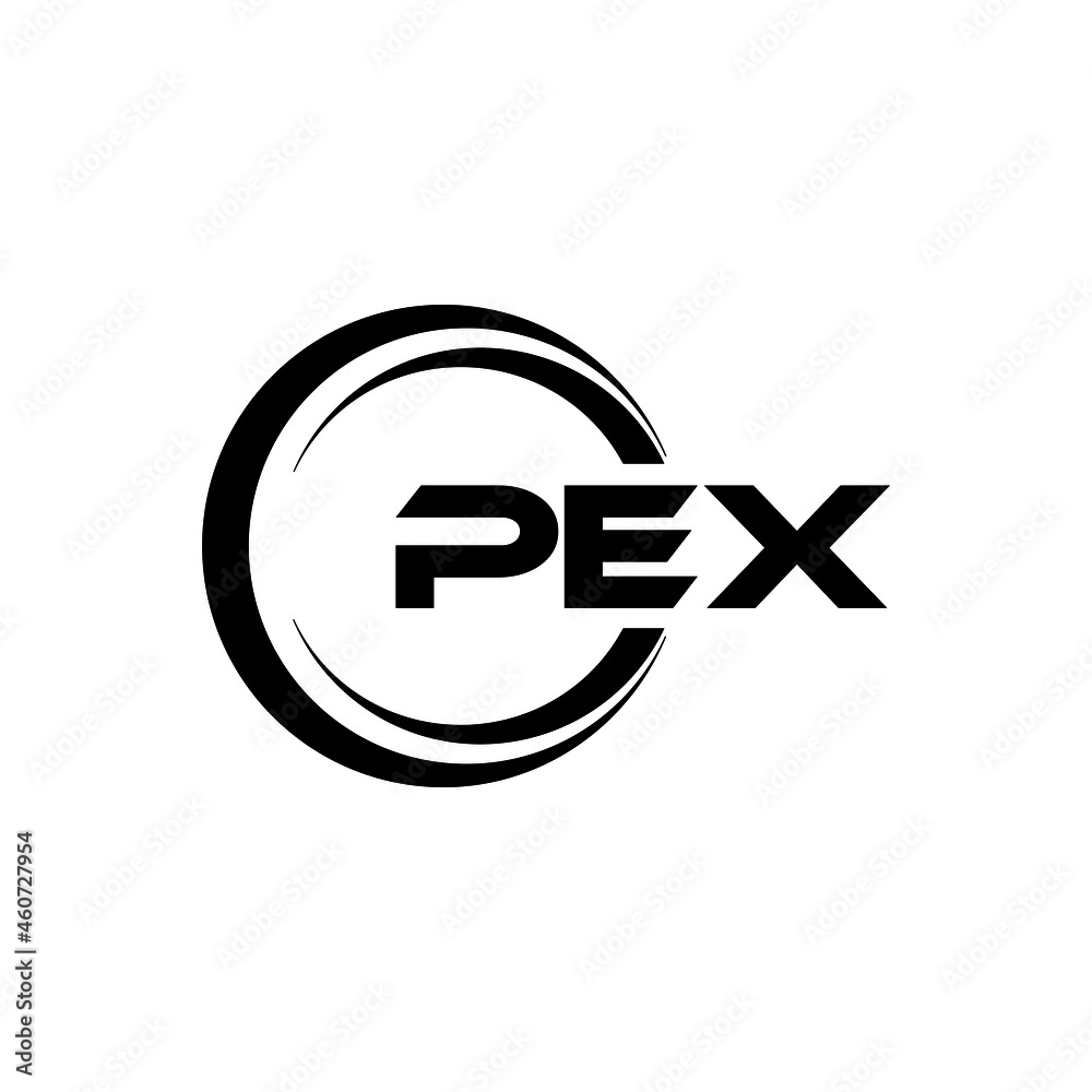 PEX letter logo design with white background in illustrator, vector ...